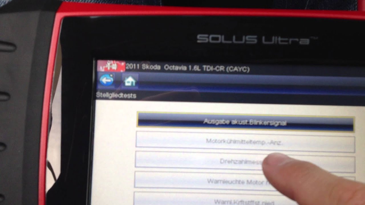 Snap-on Solus Ultra - Stellgliedtest Drehzahlmesser/Tachometer - YouTube
