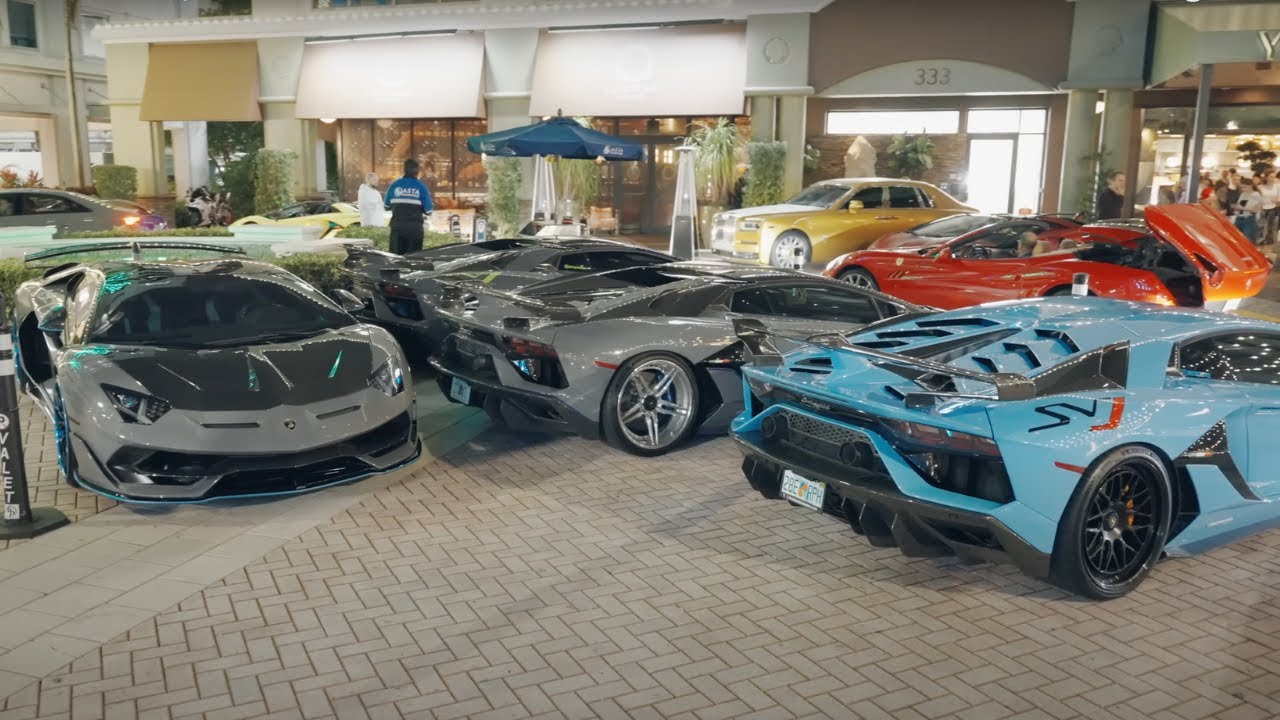 7 Lamborghini SVJ por Miami | #tu1millon - YouTube