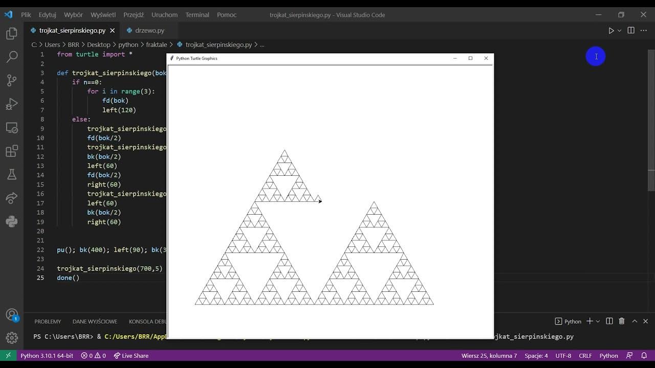 Trójkąt Sierpińskiego - YouTube