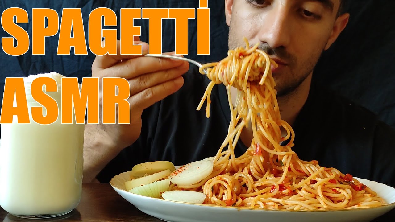 SPAGETTİ ASMR / BOL KÖPÜKLÜ AYRAN / TÜRKÇE ASMR YEMEK - YouTube