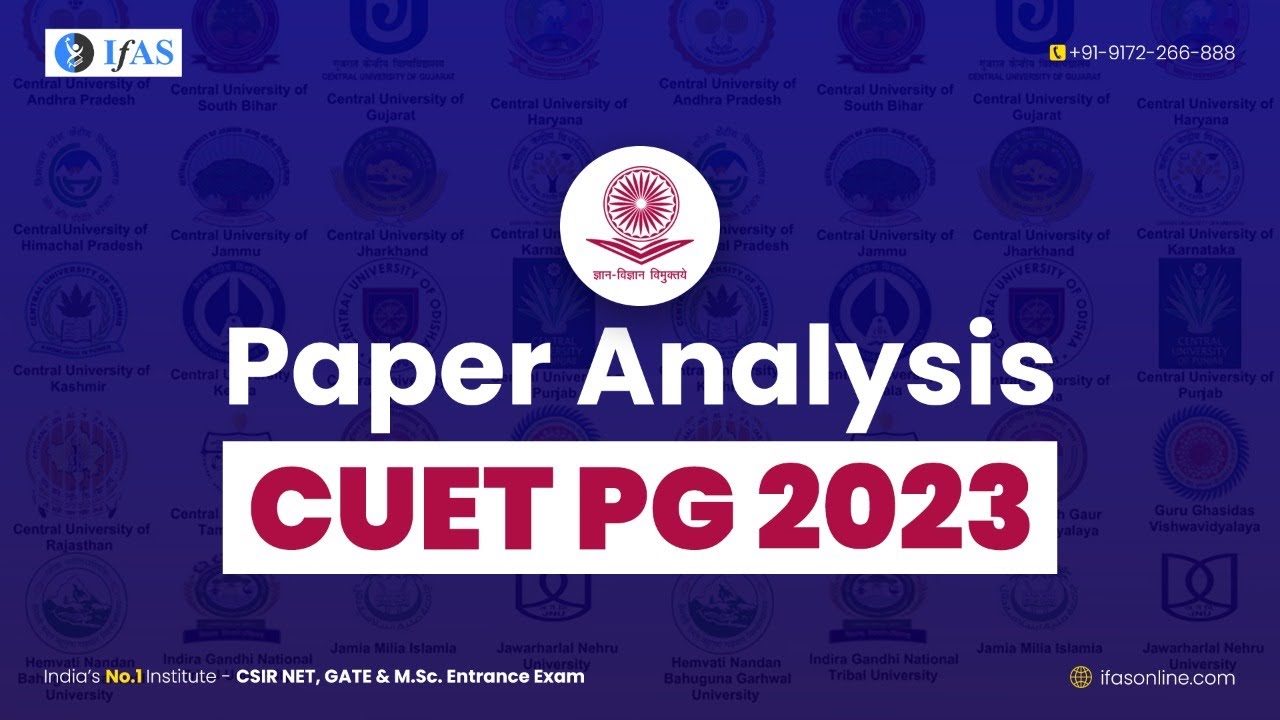 CUET Paper Analysis 2023 | CUET PG Exam 2023 | IFAS - YouTube