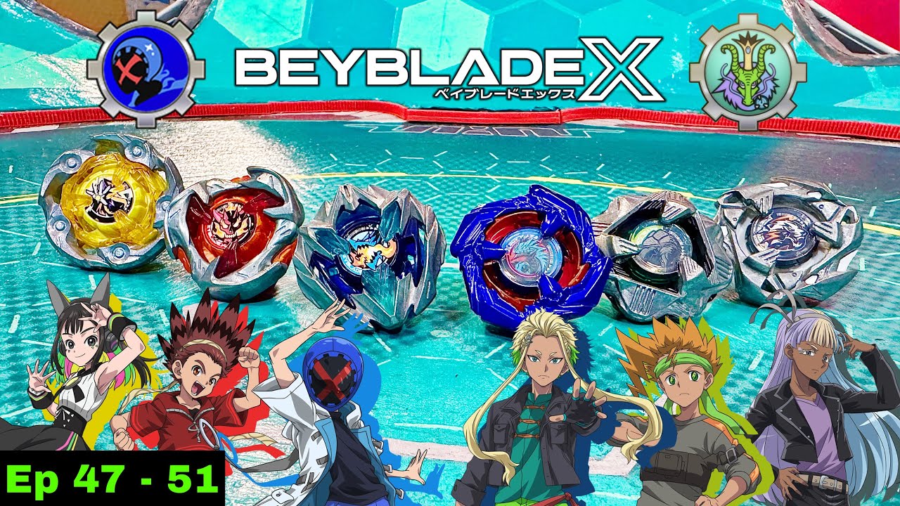 Team PERSONA VS Team PENDRAGON!!! | Beyblade X Ep 47-51 IRL! | Beyblade ...