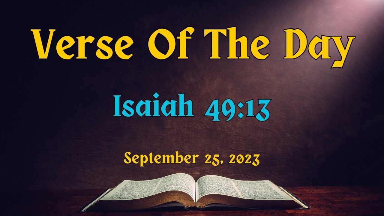 Verse Of The Day, September 25, 2023, Bible Verse Of The Day - YouTube