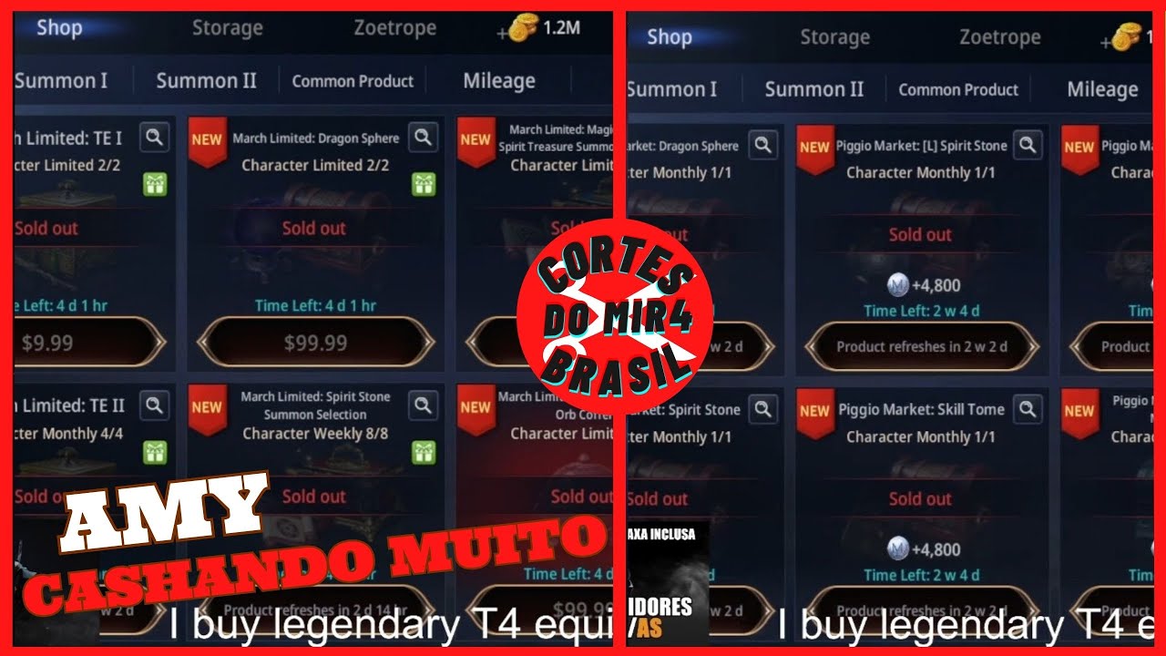 AMY CASHANDO MUITO OLHA ISSO 😱 | CORTES DO MIR4 BRASIL - YouTube