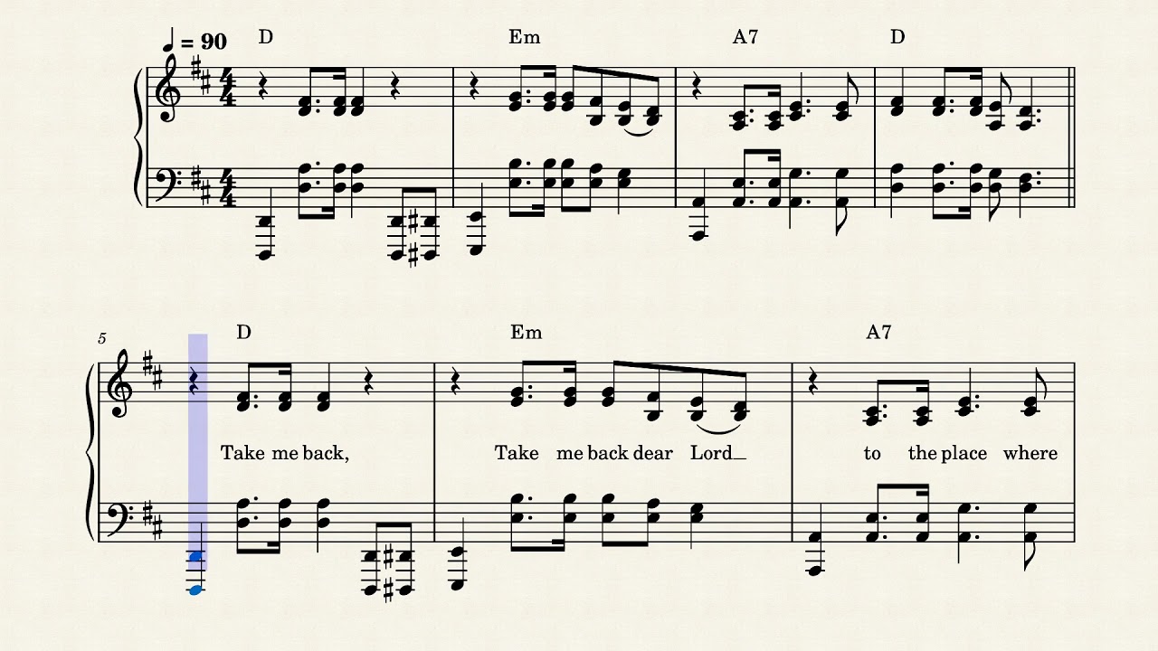 Take Me Back (Key of D with Chords) by Andrae Crouch, 1973 - YouTube