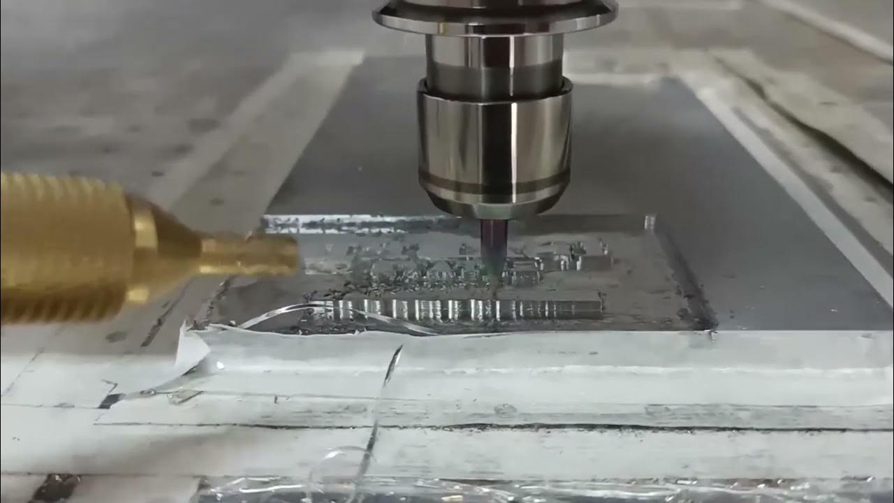 Aluminum dies processed by CNC machine - YouTube
