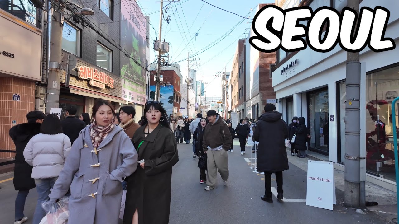 Seongsu-dong Cafe Street Walking Tour. Seoul City Korea 4k City Tour ...