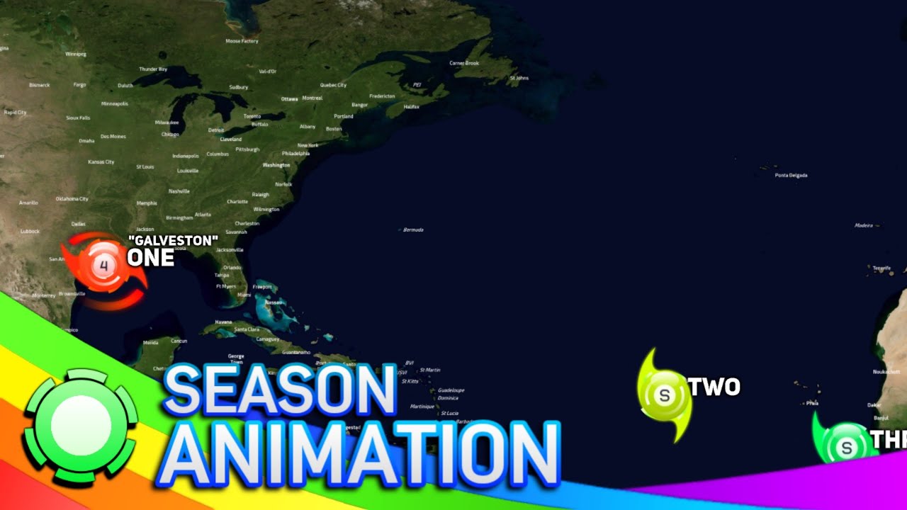 1900 Atlantic Hurricane Season Animation (ThePhoneExpert) - YouTube