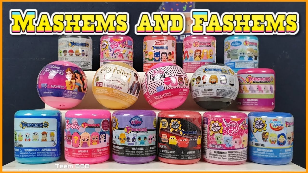 MEGA MASHEMS UNBOXING! Barbie Marvel Disney Pixar Toy Story DC and more ...