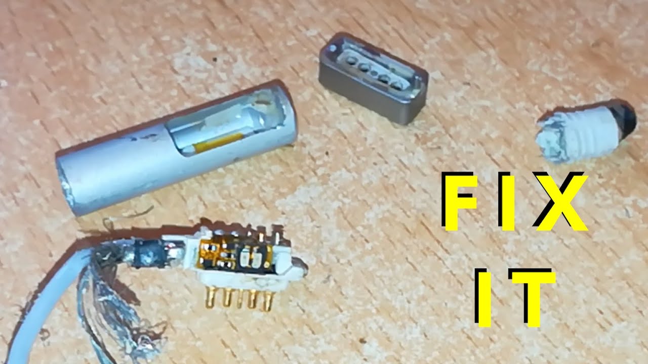 Apple magsafe adapter L shaped connector restoration - YouTube