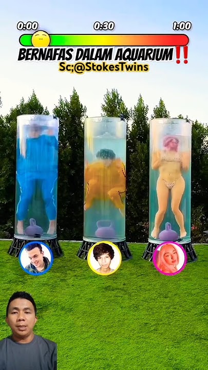 BERNAFAS DALAM AQUARIUM⁉️YANG MENANG DAPAT 1000$😱😍#shorts #challenge #dubbing #comedy # ...