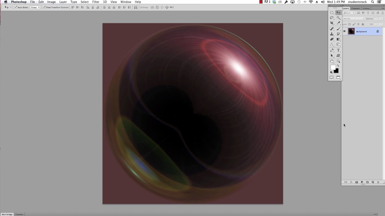 Photoshop Tutorial - How To Use Polar Coordinates To Make A Sphere ...