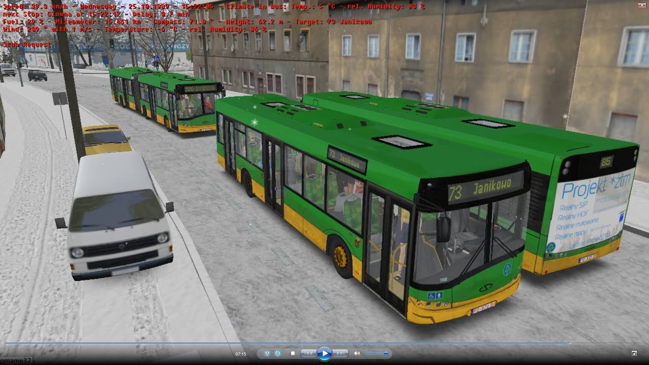 omsi 2 tour (1177) 波蘭 波茲南 Poznan Linia 73 Rondo Srodka - Janikowo ...
