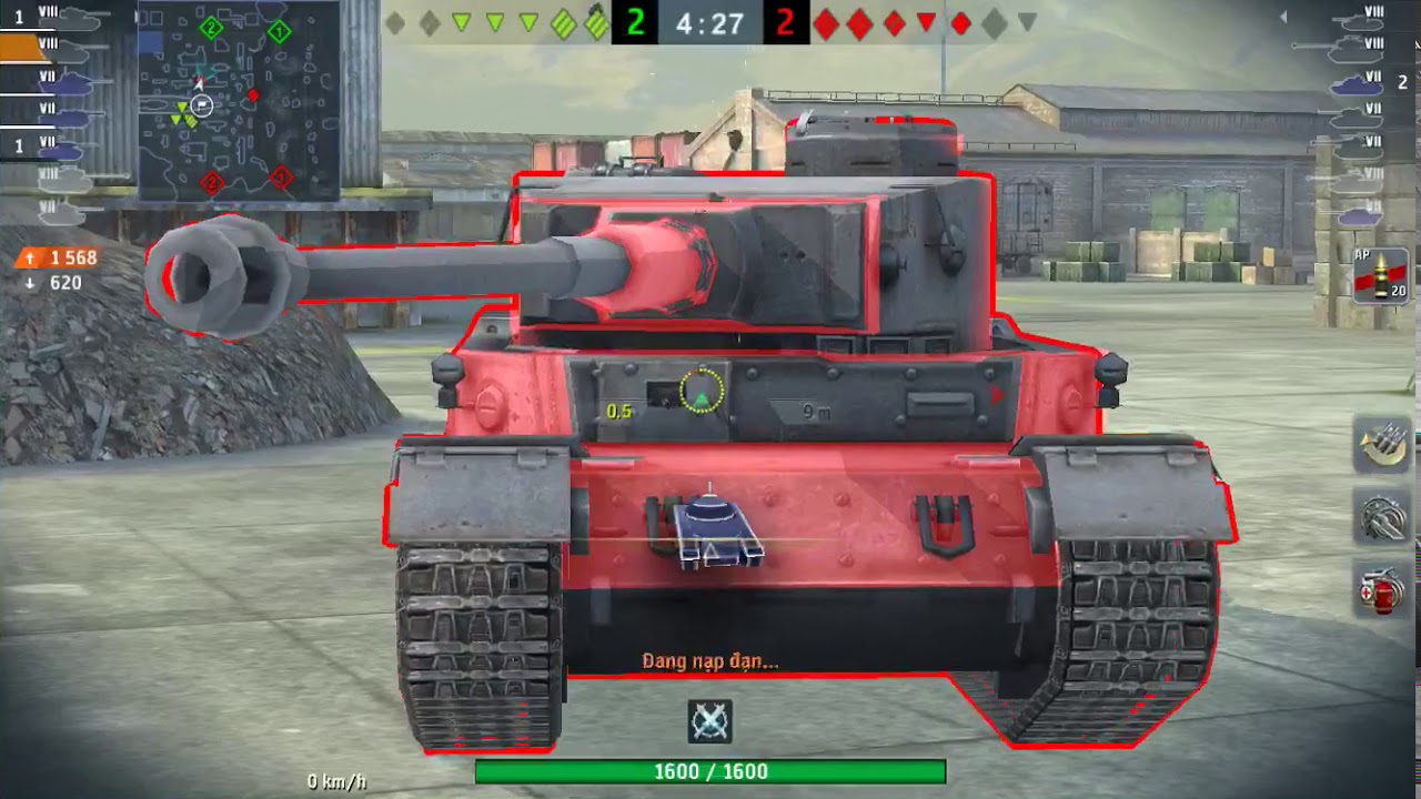 Tiger II, 3,7k damage WOTB - YouTube