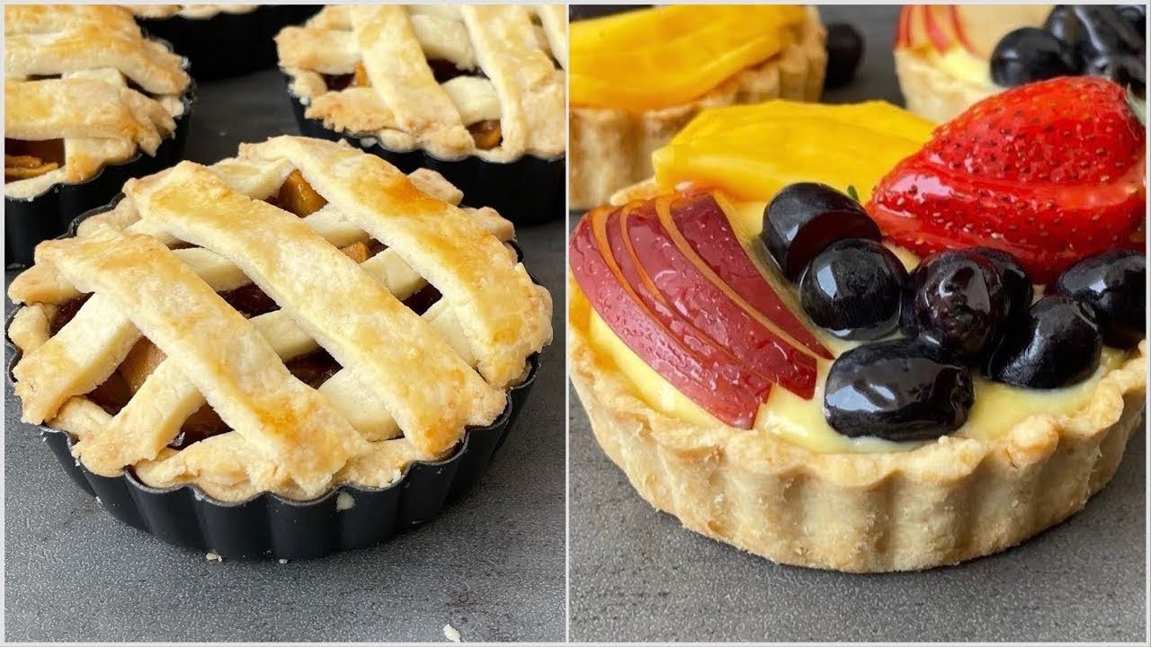 Eggless Apple Pie Recipe | Eggless Tart Recipe | Baked Mixed Fruit Tart ...