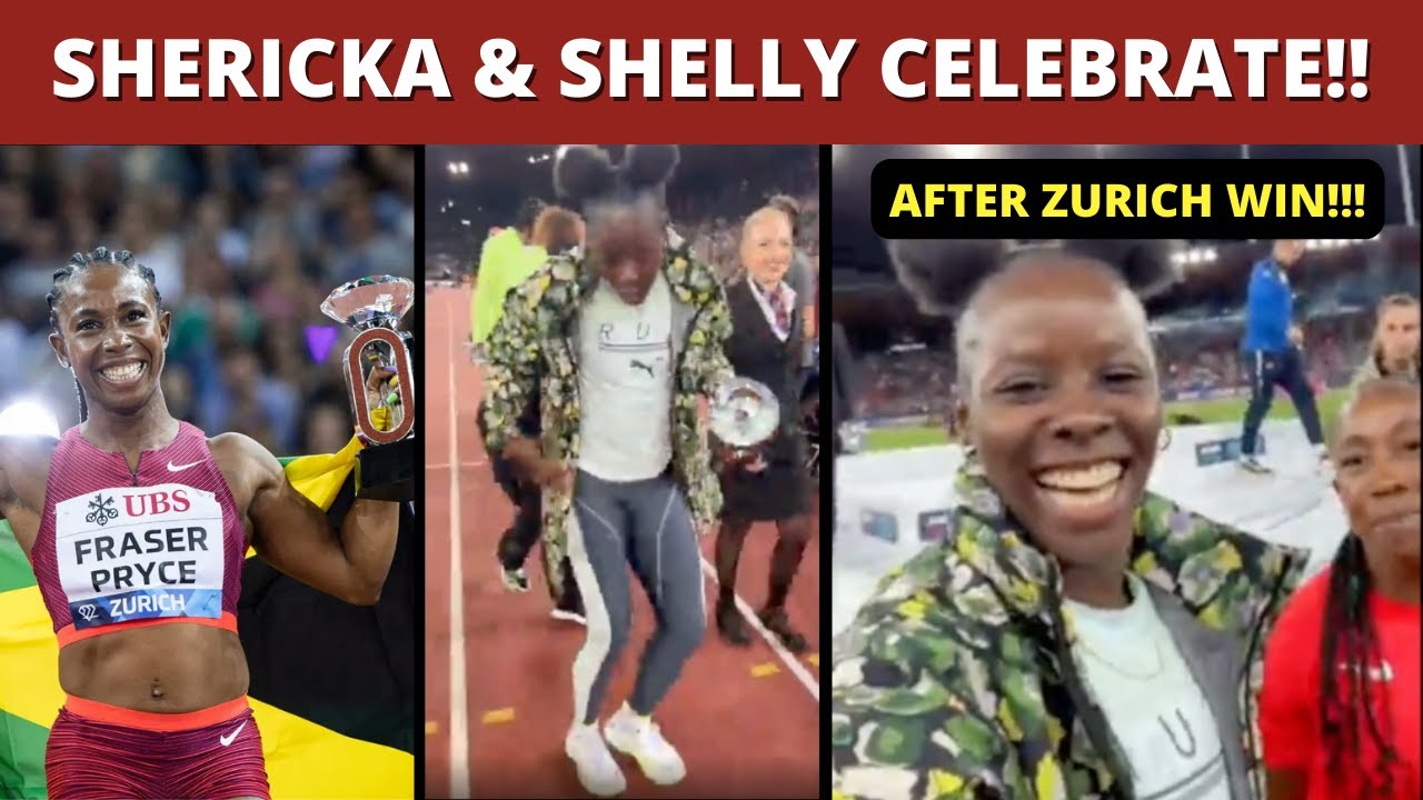 Shericka Jackson & Shelly Ann Fraser Pryce CELEBRATE After Zurich ...