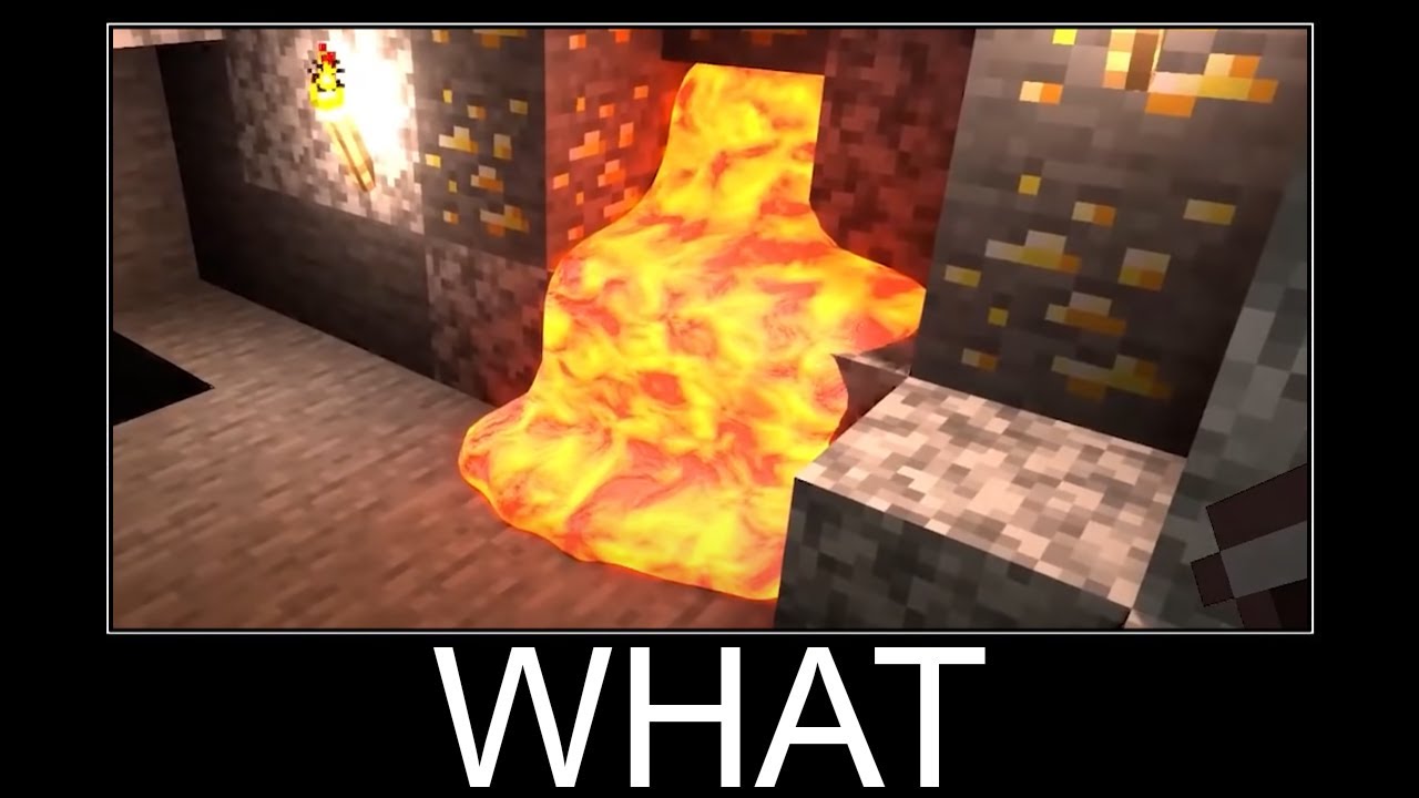 Minecraft wait what meme part 1 realistic lava - YouTube