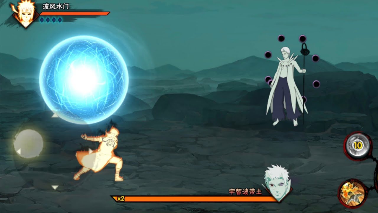 Minato (Kurama Mode) vs Obito (Ten Tails Jinchuriki) Story Mode ...