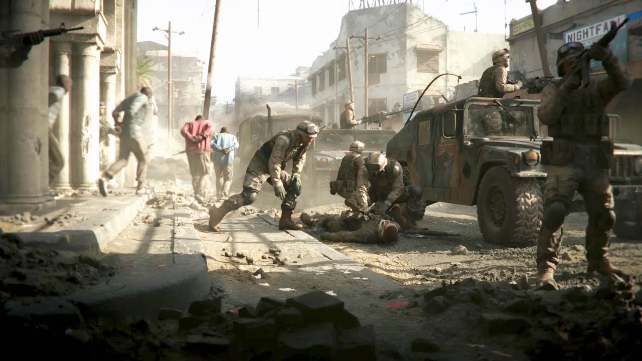 Convoy Arrival Scene (4k) - Delta Force: Black Hawk Down - YouTube
