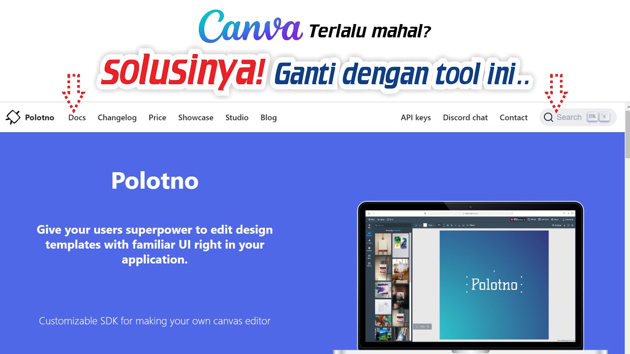 Canva Versi Gratis! SOLUSINYA Dengan tool Polotno Studio.. - YouTube