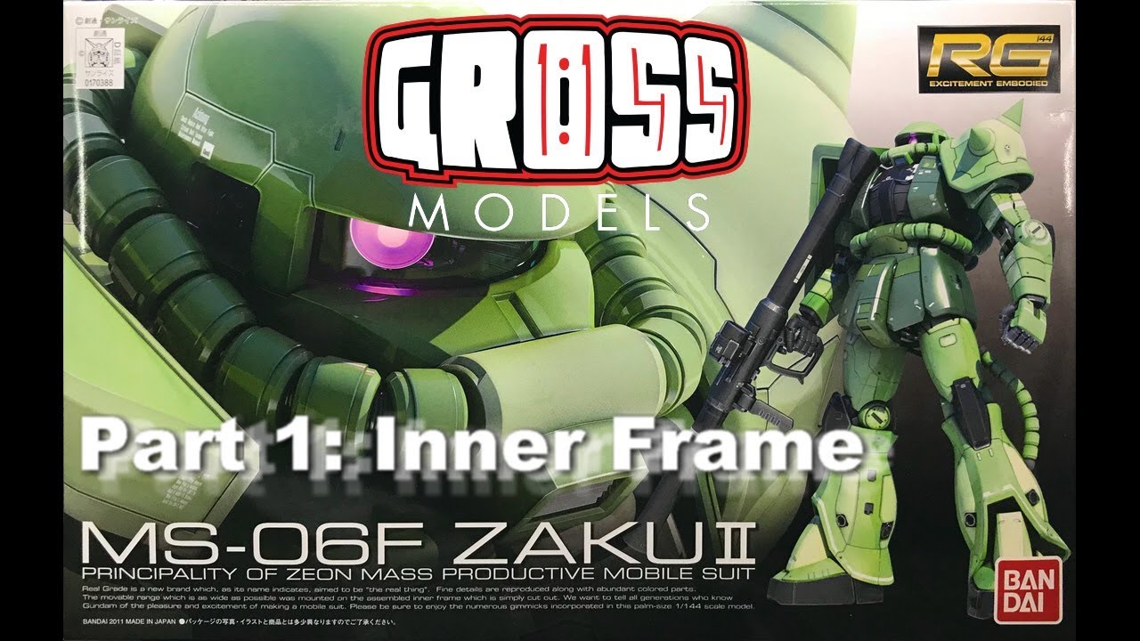 Bandai 1:144 Zaku II build. Part 1: Inner frame - YouTube