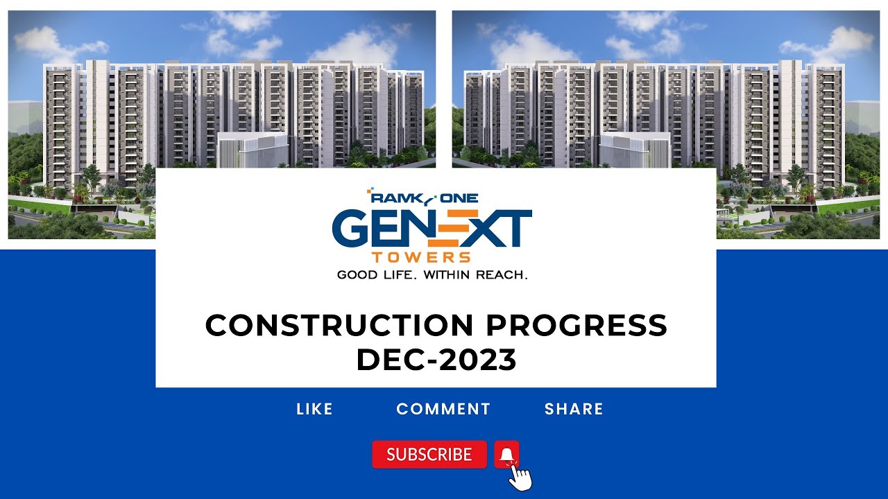 Ramky One Genext Towers Decemebr Construciton Progress 2023 - YouTube