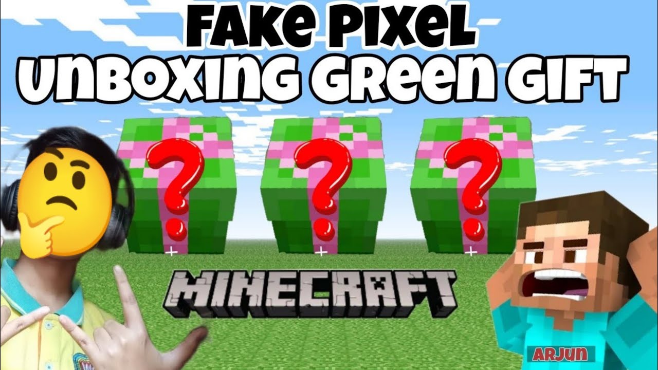 Unboxing Green gift || Fake Pixel || Ep 1 || Minecraft - YouTube