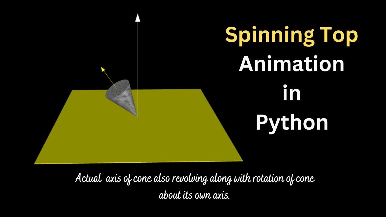 Spinning Top : vpython 35 - YouTube