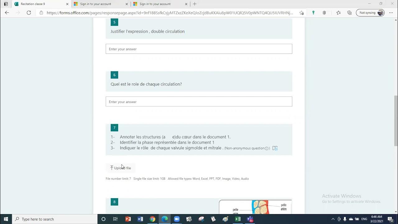 télécharger un document dans microsoft forms/ upload files in microsoft ...