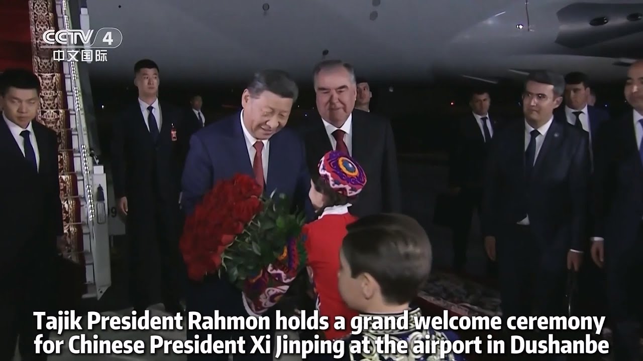 Chinese President Xi got grand welcome ceremony held by Tajik President ...