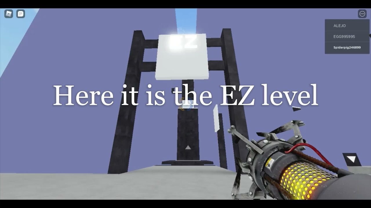 How to do the EZ level in Roblox Portal - YouTube