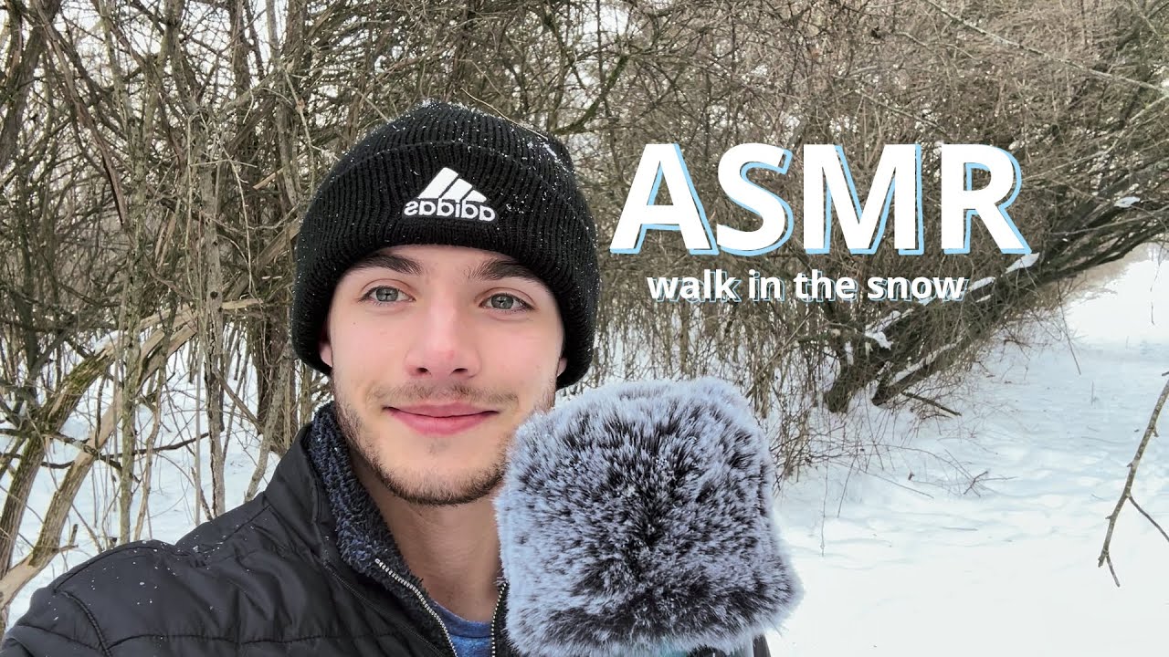 ASMR // ️ CRUNCHY Snow Sounds ️ (A peaceful, snowy walk in the woods ...