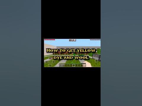 Minecraft: How to Get Yellow Dye and Wool #shorts - YouTube