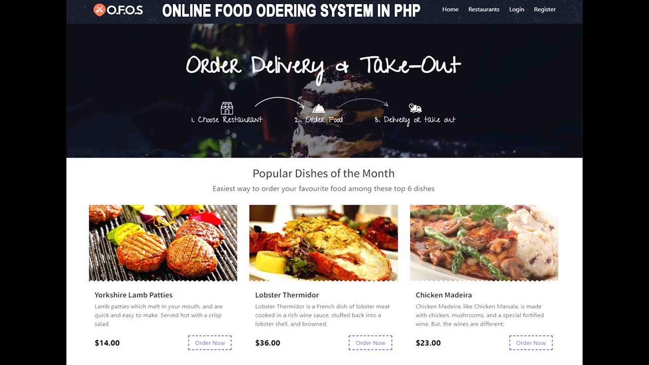 online food ordering system in php with source code | online restaurants system in php - YouTube