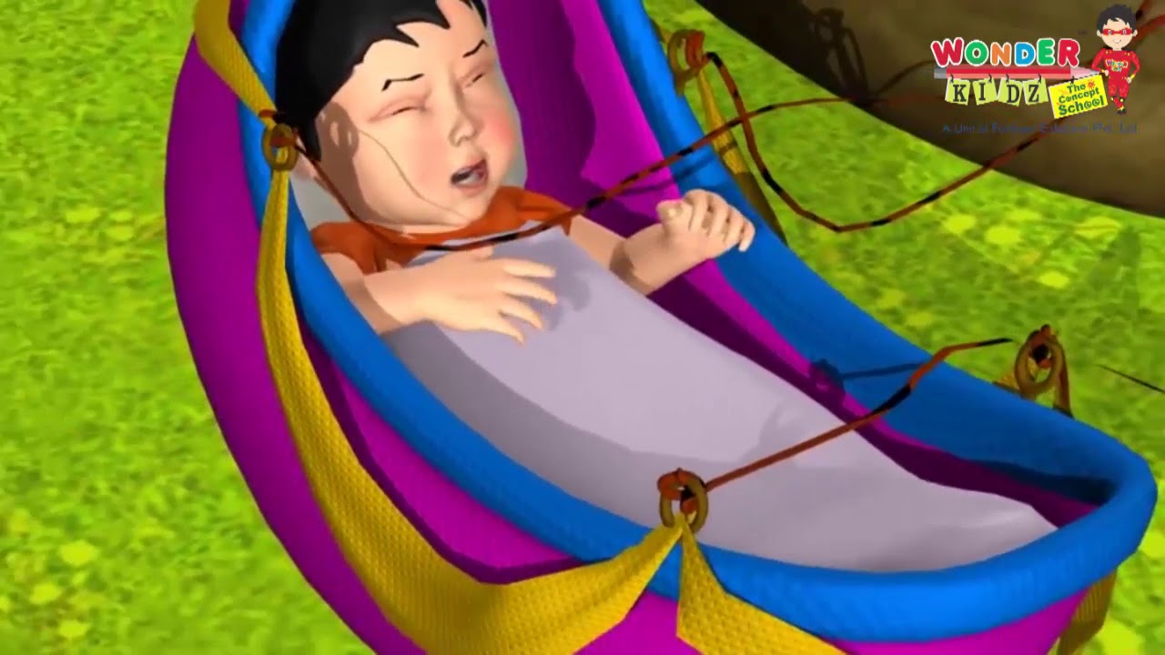 VIDEO 07 3D Animation Rock A Bye Baby English Nursery rhymes for ...