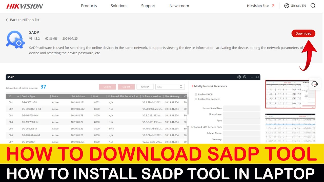 how to download sadp tool | hikvision sadp tool setup 2024 - YouTube