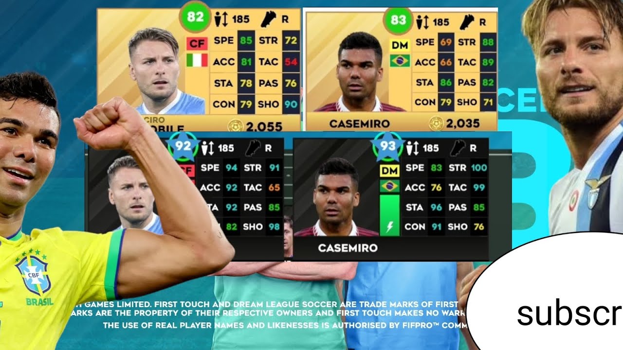 DLS 23 Signing and maxing ft immobile and casemiro Dream league soccer ...