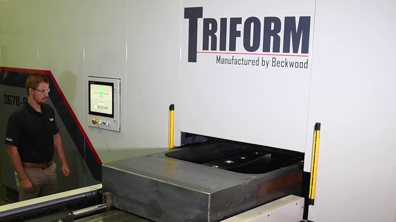Triform 3678-6FC Fluid Cell Sheet Hydroforming Press - YouTube