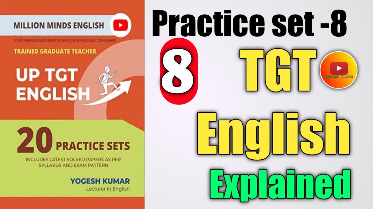 TGT English Practice set -8 Million Minds English | TGT model paper ...