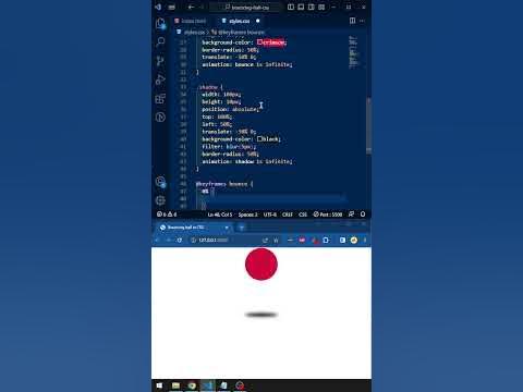 Simple bouncing ball in CSS #frontend #html #css #ball #bouncing #animation #fronttips - YouTube