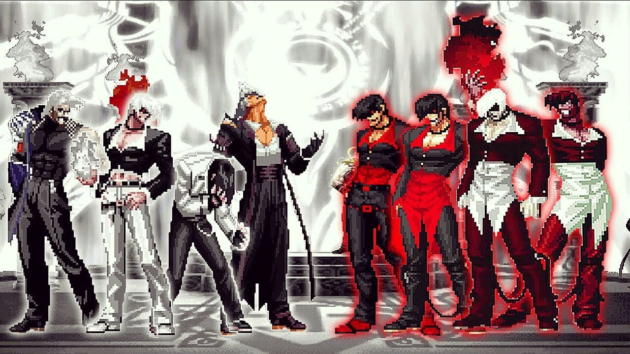 [KOF MUGEN] Super White Flame Team Vs Red Bosses Flame Iori Yagami Team ...