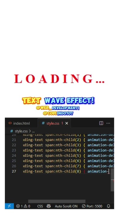 Text Wave Effect with Just HTML & CSS 🌊 - YouTube