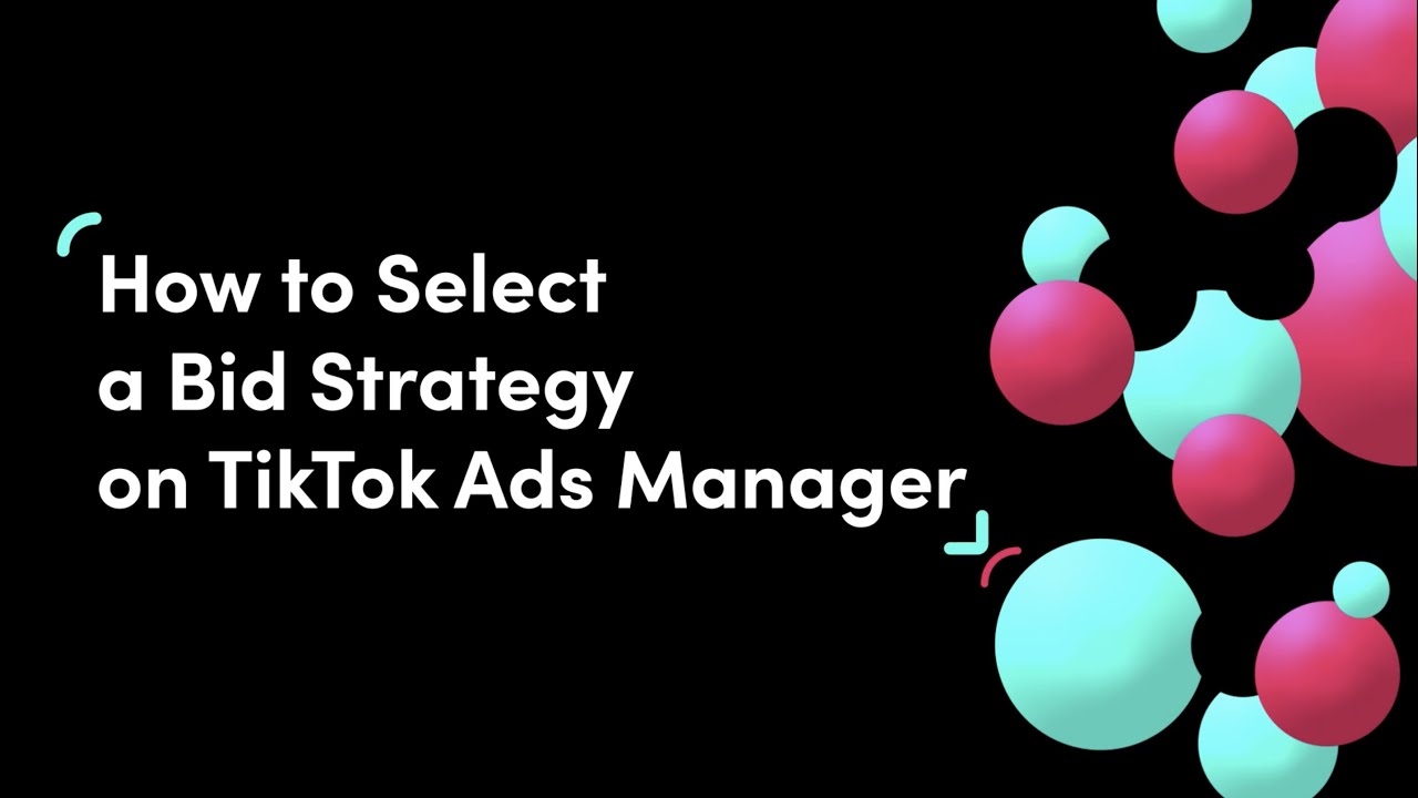 How to Select a Bid Strategy on TikTok Ads Manager - YouTube