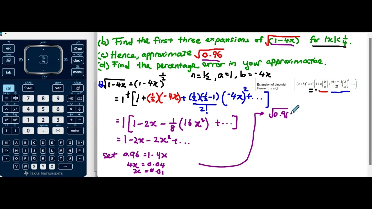 Generalized Binomial Theorem worked example 2 - YouTube