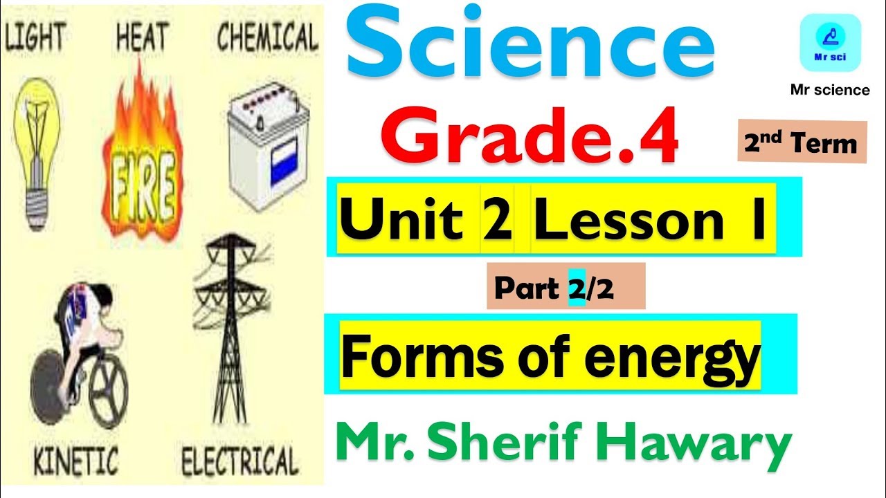 Science | Grade 4 |Forms Of Energy p.2/2| Unit 2 Lesson 1 | 2nd Term ...