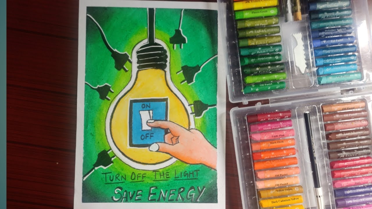 save energy drawing|| save electricity drawing|| poster making ideas ...