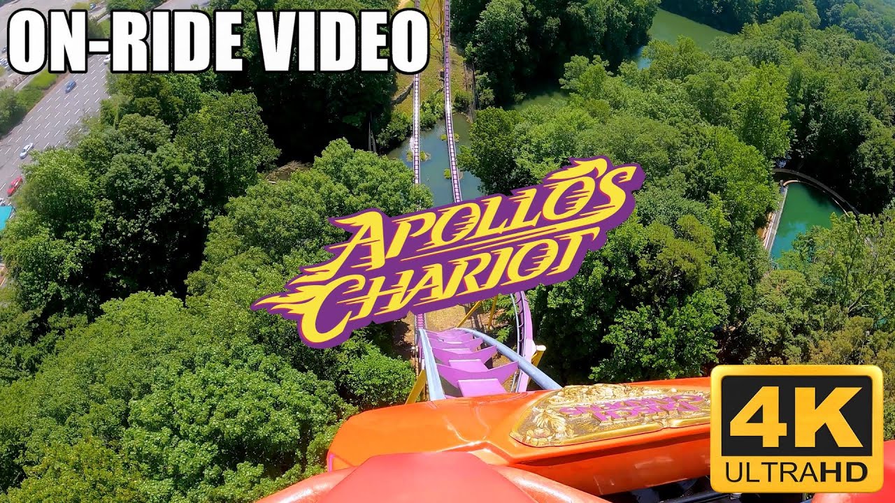 Front Row Ride on Apollo's Chariot - Busch Gardens Williamsburg (4k ...
