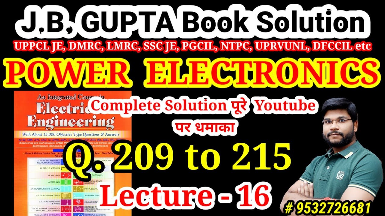 Power Electronics (209-215) JB Gupta Lecture-16 - YouTube