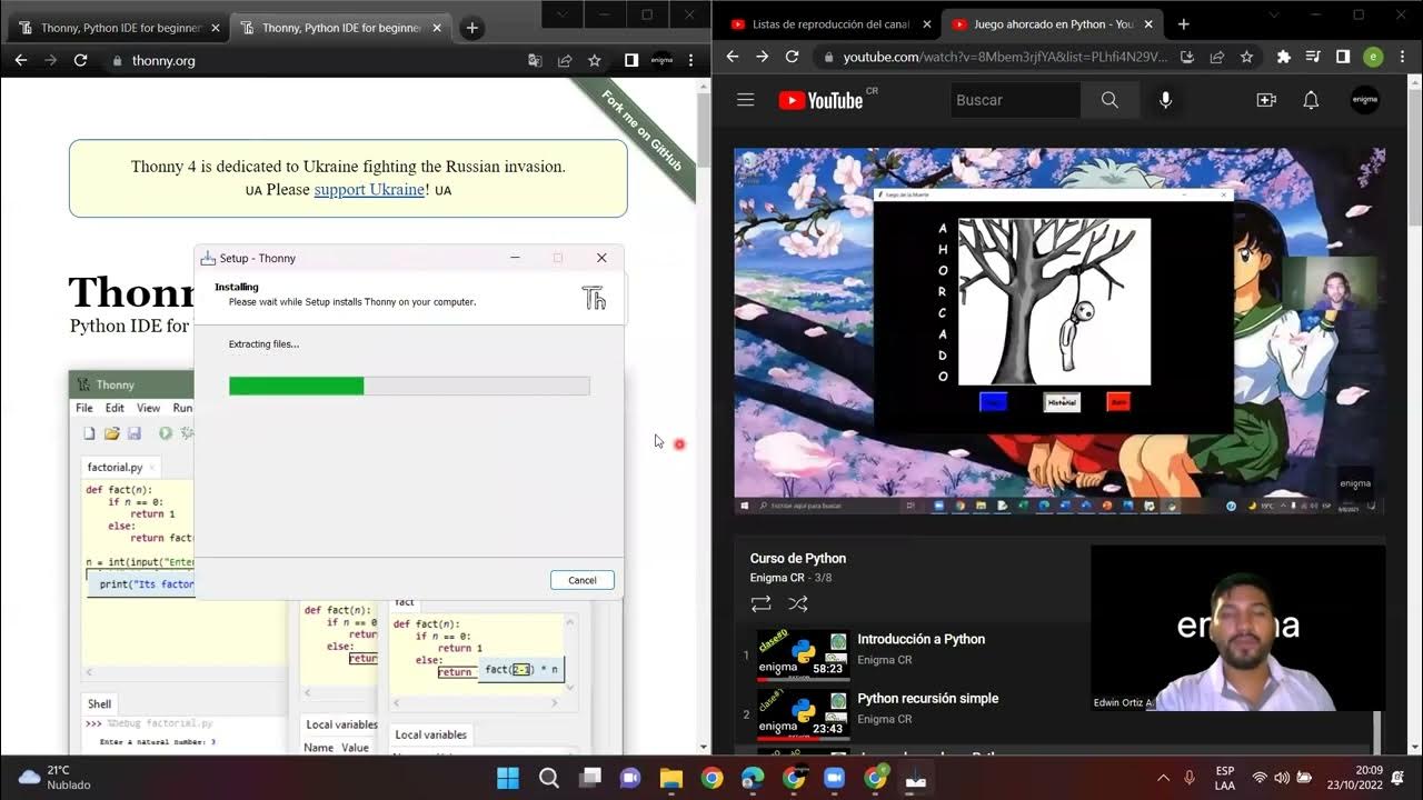 Descargar e Instalar Python Thonny - YouTube