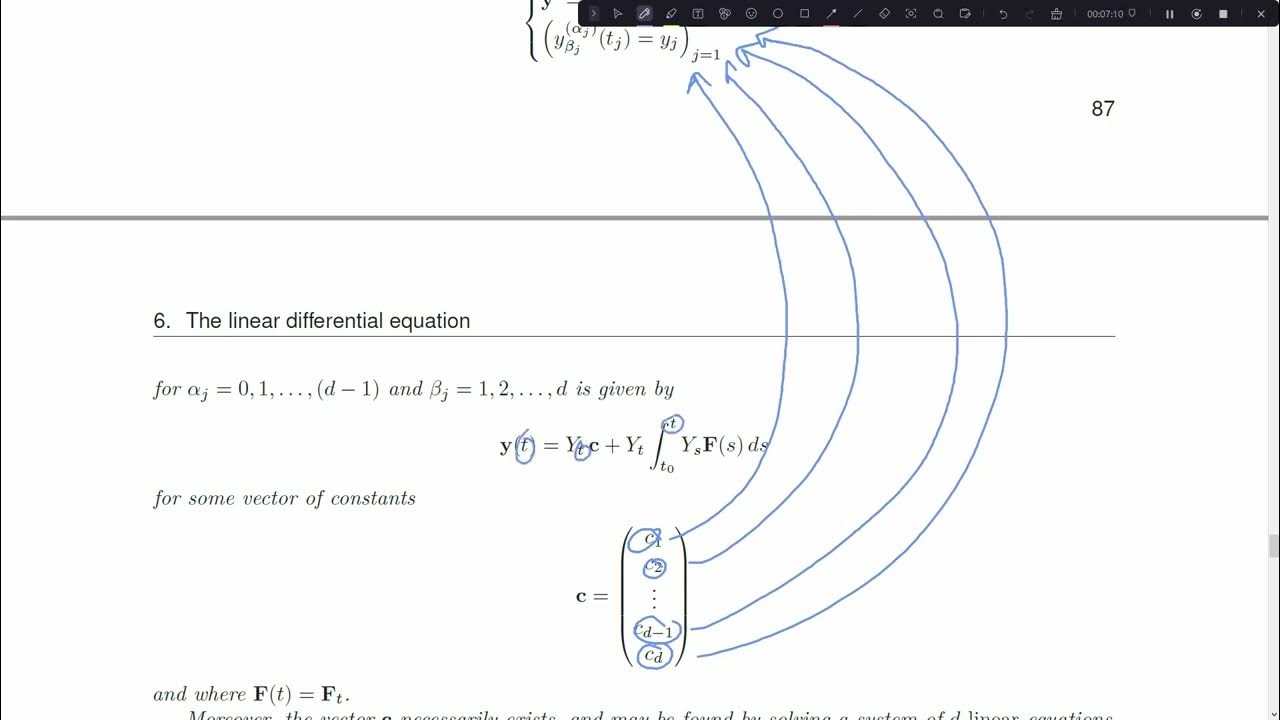 The fundamental matrix for linear ODEs - YouTube